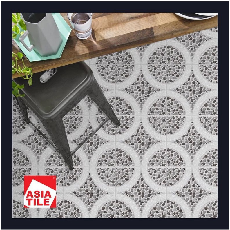 Jual ASIA TILE KERAMIK LANTAI KAMAR MANDI KASAR 25X25 KW B RUCOLLA GREY ...