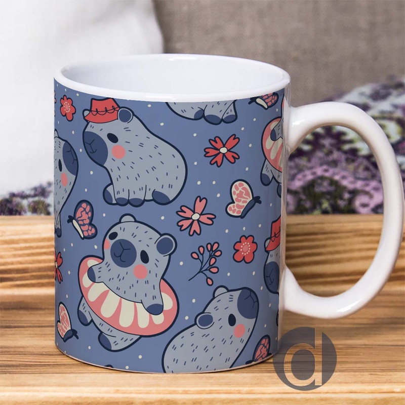 Jual Gelas Mug Gambar Capybara Pattern V7 | Shopee Indonesia