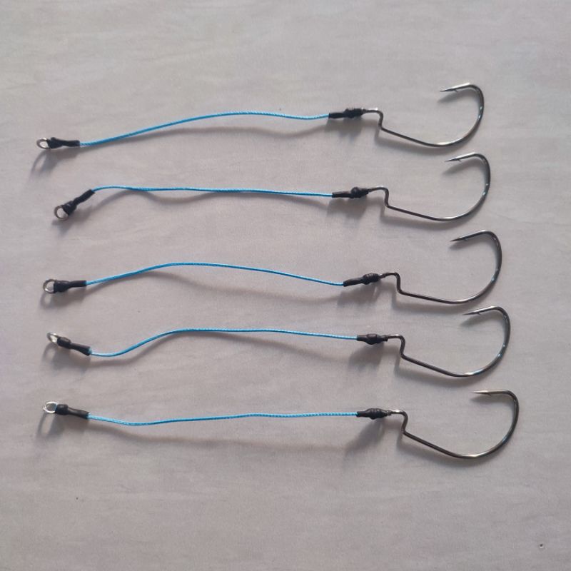 Jual Mata Pancing Hook Soft Lure Ukuran 5/0 di Lengkapi Assist Kevlar ...