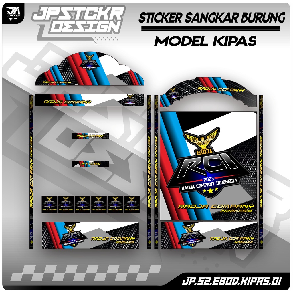 Jual Stiker Sangkar Kotak Model Kipas Sticker Dekal Ebod Radja Company ...