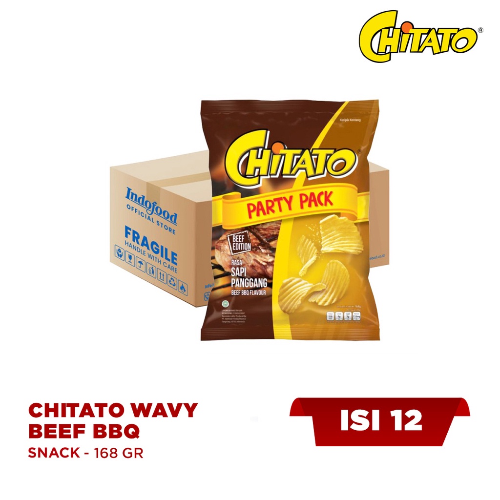 Jual 1 ctn - Chitato Wavy Beef BBQ 168 gr | Shopee Indonesia