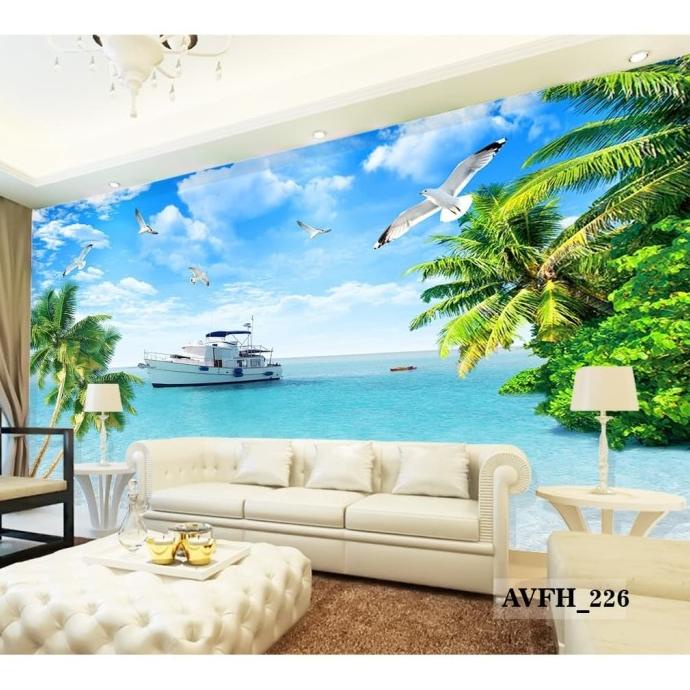 Jual Jual Wallpaper Custom Pemandangan Alam- Wallpaper Pantai 3d ...
