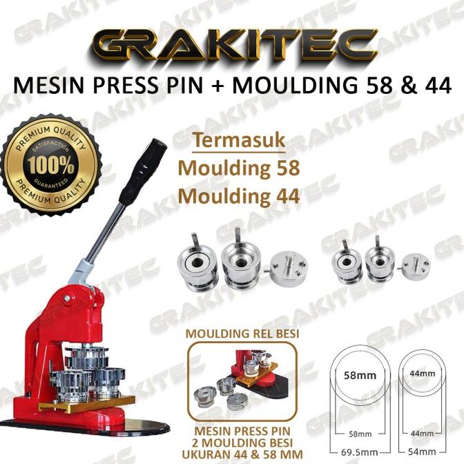 Jual MESIN PRESS PIN TALENT TERMASUK MOULDING 58 & 44 GK-Tech ...