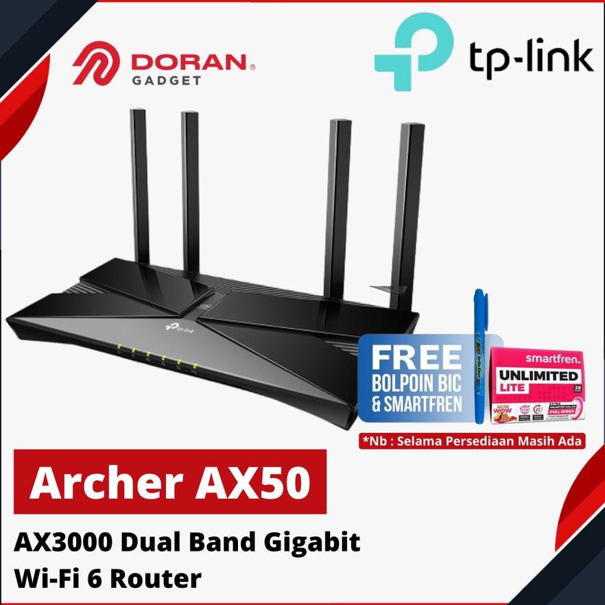 Jual Tp-Link Archer Ax50 | Ax3000 Dual Band Gigabit Wi-Fi 6 Router ...