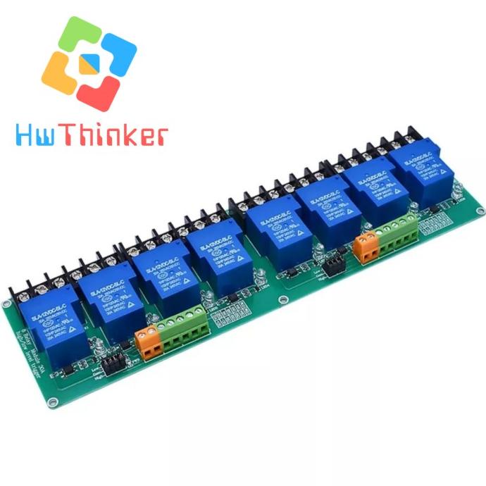 Jual Modul Relay Board 8 ch channel 5V 12V 24V 30A Opto Aktif High Low ...