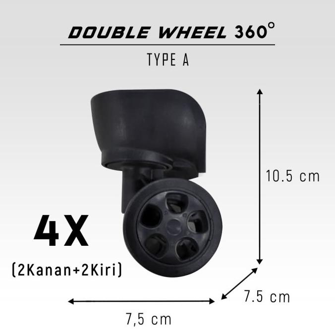 Jual Part Koper : Roda 360 derajat SET 1 KOPER Tipe A | Shopee Indonesia