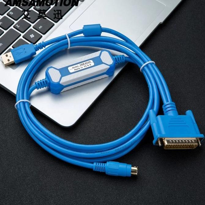 Jual Kabel Plc Mitsubishi USB-SC09 Buat Melsec Plc -FX&A series Biru ...