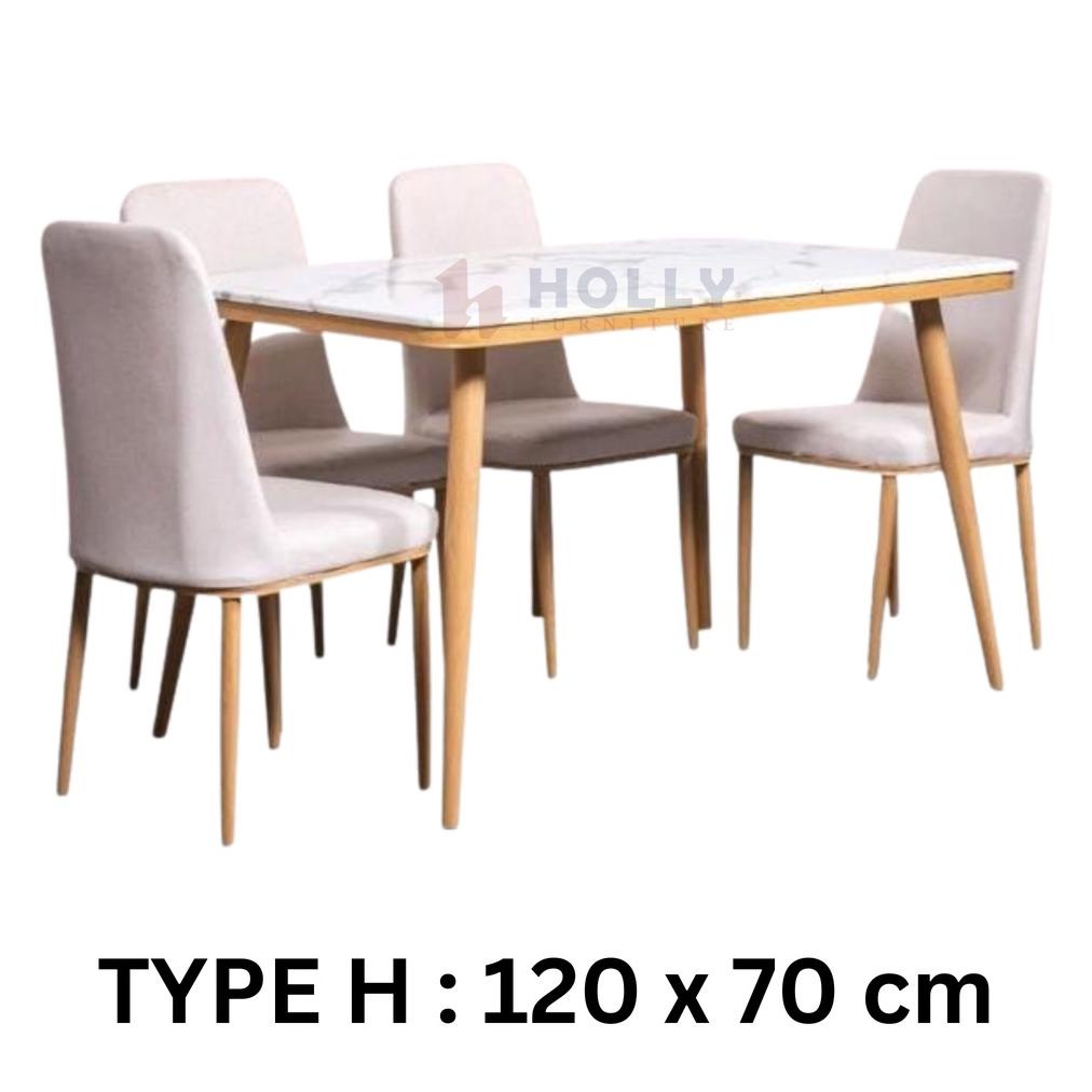 Jual Meja Makan Marmer 4 Kursi Dining Table Minimalis Set | Shopee ...