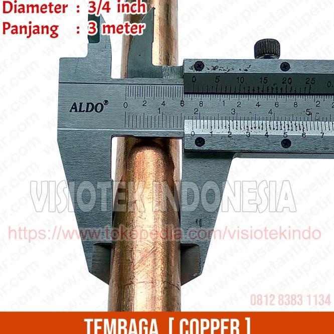 Jual Grounding Rod Tembaga 3/4 / Stick Batang Grounding Tembaga 3 Meter ...