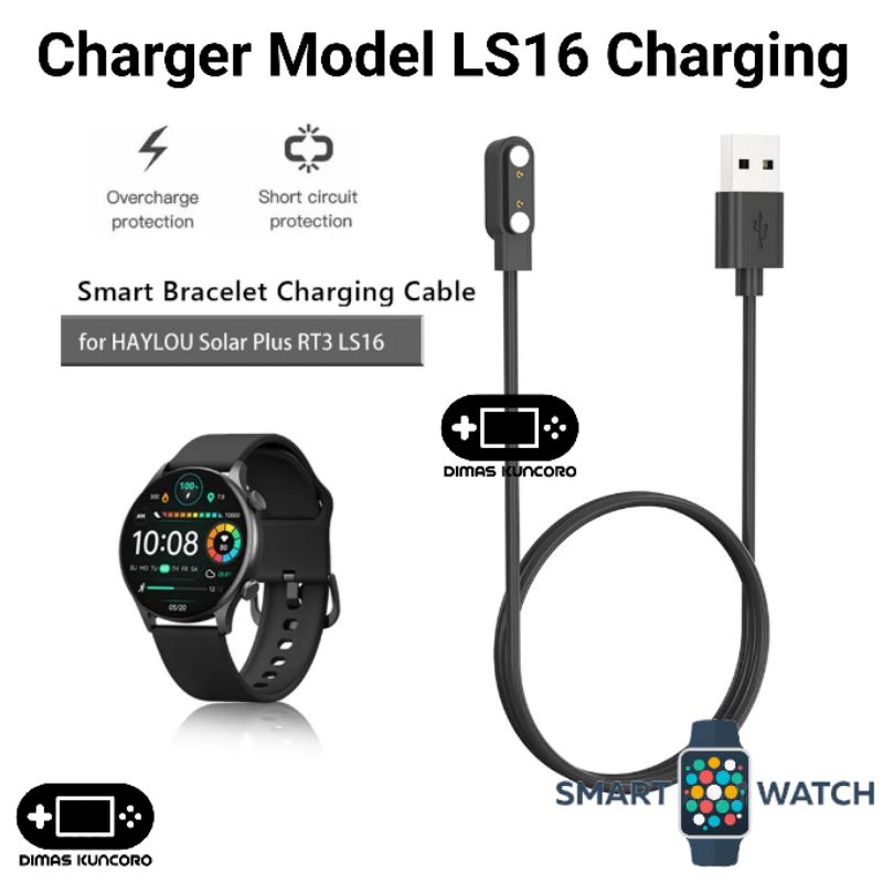 Jual Charger Model LS16 charging kabel haylou solar plus rt3 usb ...