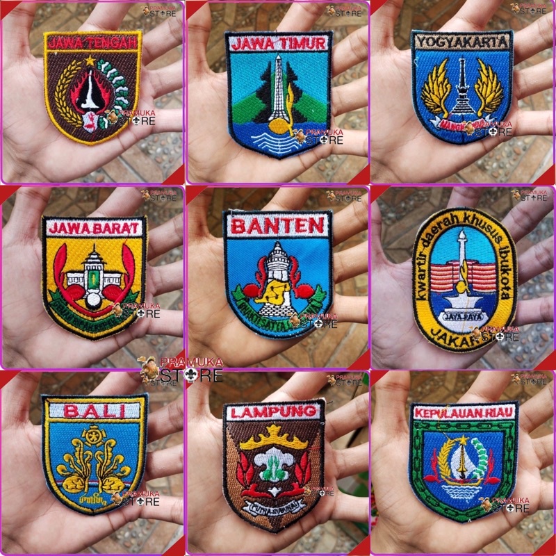 Jual Badge 100 Biji Daerah Jawa dan Bali Kwarcab Kwarda Bet Daerah Logo ...