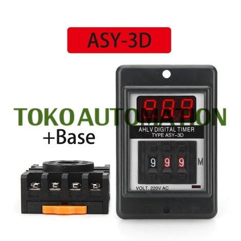 Jual BERGARANSI - ASY-3D 1S KE 999M 220V AC DIGITAL TIMER TIME DELAY RELAY + SOCKET SD18 ...