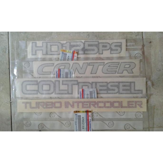 Jual Stiker set Mitsubishi canter turbo intercooler HD 125 110 PS asli ...