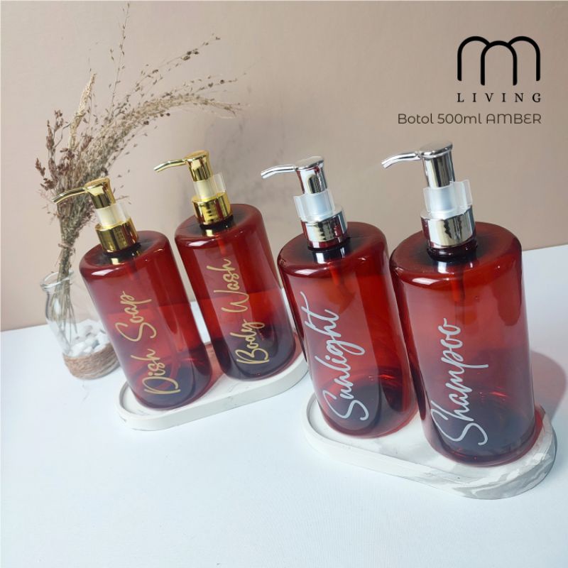 Jual Botol Sabun Cair AMBER 500ML LUXURY | Shopee Indonesia