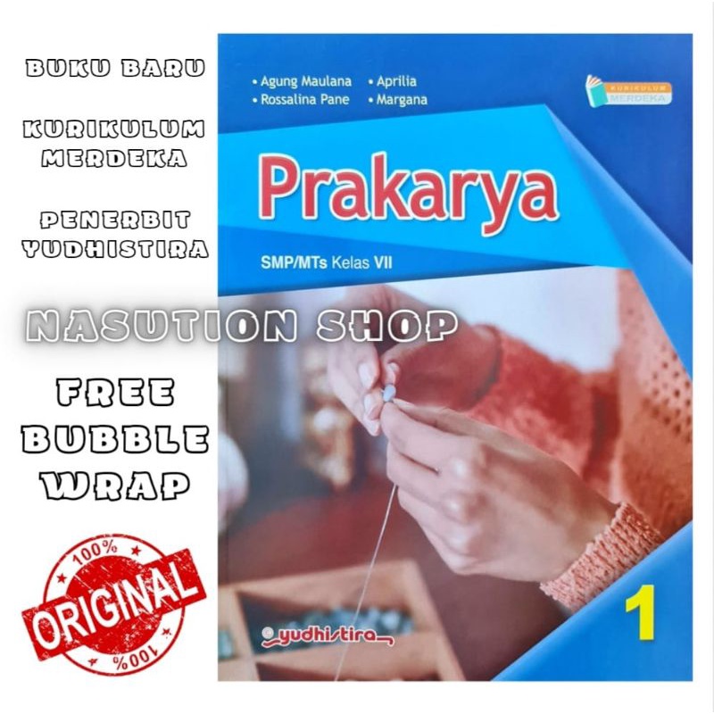 Jual Buku Prakarya Kelas 1 2 3 / 7 8 9 SMP/MTs Yudhistira Kurikulum Merdeka ( KURMER ) Original ...