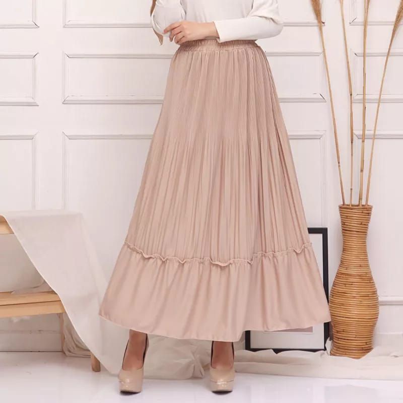 Jual Rok Plisket Lidi Payung Cabang // Rok Wanita Duyung | Shopee Indonesia