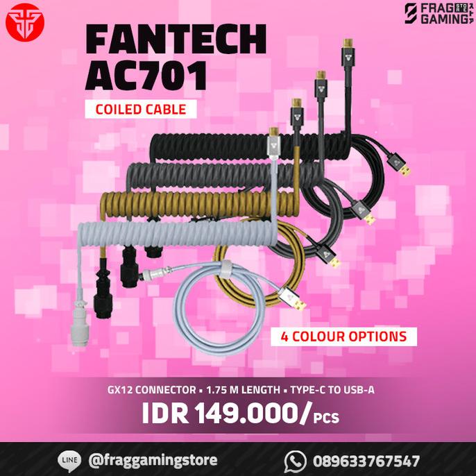 Jual Fantech AC701 Coiled Cable - Keyboard Cable Kabel Coil | Shopee ...