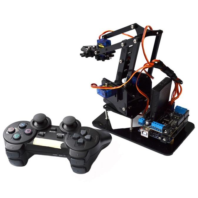 Jual Must Have!! New Acrylic Remote Control Robot Arm 4Dof With Arduino Ps2 Rc Robot Terbaru ...