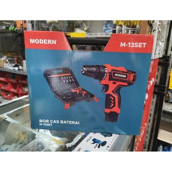 Jual Mesin Bor Baterai Modern M-13 Set-Bor Cordless Modern-Bor Modern M ...