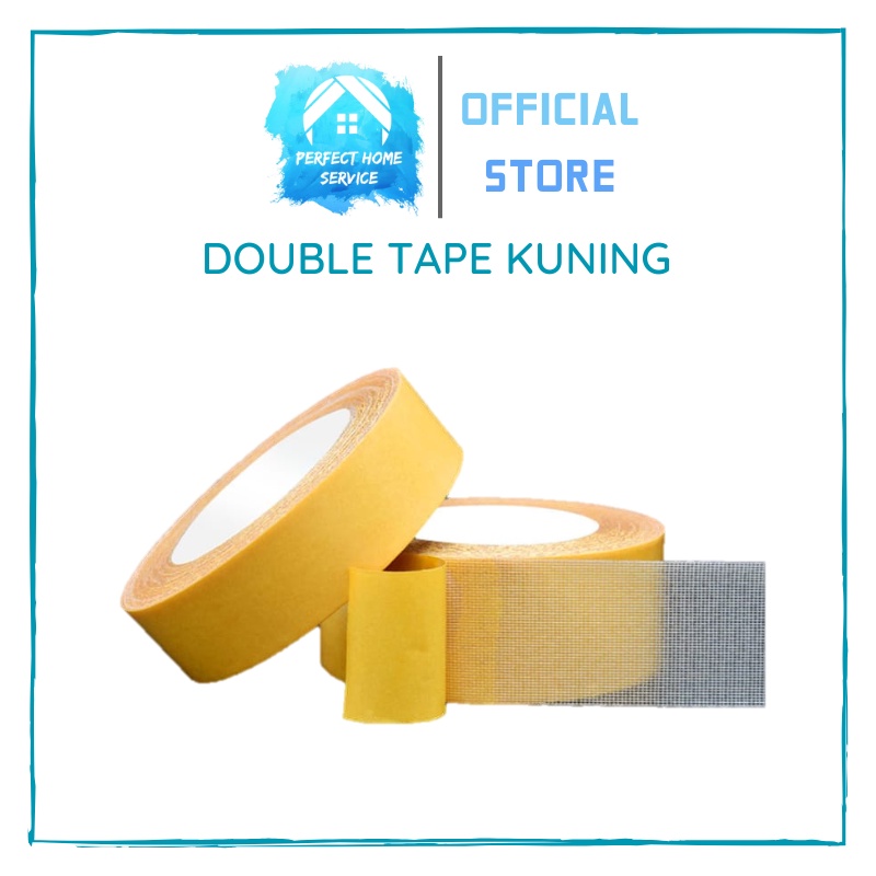 Jual DOUBLE TAPE KUNING DUA SISI LEM TANPA BEKAS [PERFECTHOME] | Shopee ...