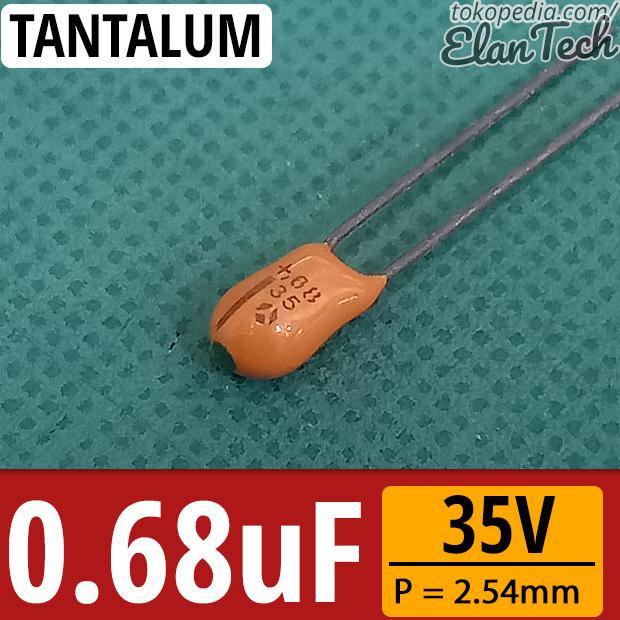 Jual Kapasitor Tantalum 0.68uF 35V / 684 680nF Capacitor Elan73c ...