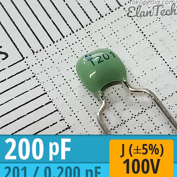 Jual 200pF / 201 MLCC Torch Ceramic Capacitor 200 pF Kapasitor Elan73c ...