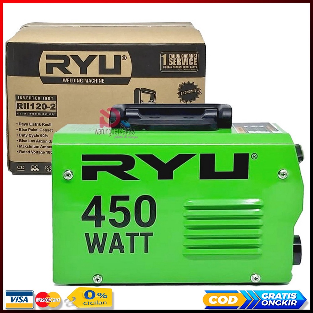 Jual Mesin Las Listrik 450W RII120-2 RYU Welding Inverter IGBT Trafo Las Travo murah dan efisien ...