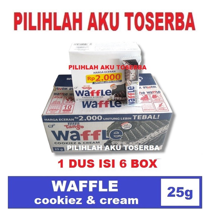 Jual Tango WAFFLE Cookiez & Cream - ( HARGA PER DUS isi 6 box) | Shopee ...