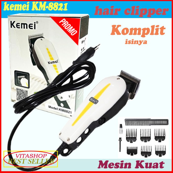 Jual KEMEI KM-8821 ALAT CUKUR RAMBUT ELEKTRIK MESIN CUKURAN PROFESIONAL Siap Kirim | Shopee ...