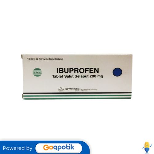 Jual IBUPROFEN NOVAPHARIN 200 MG BOX 100 TABLET | Shopee Indonesia