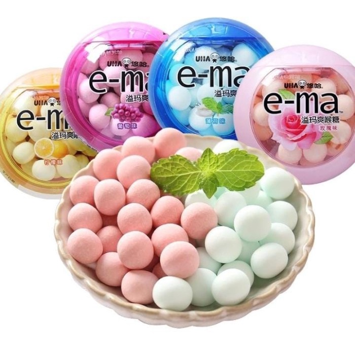 Jual UHA E-ma Throat Candy Permen Pelega Tenggorokan | Shopee Indonesia