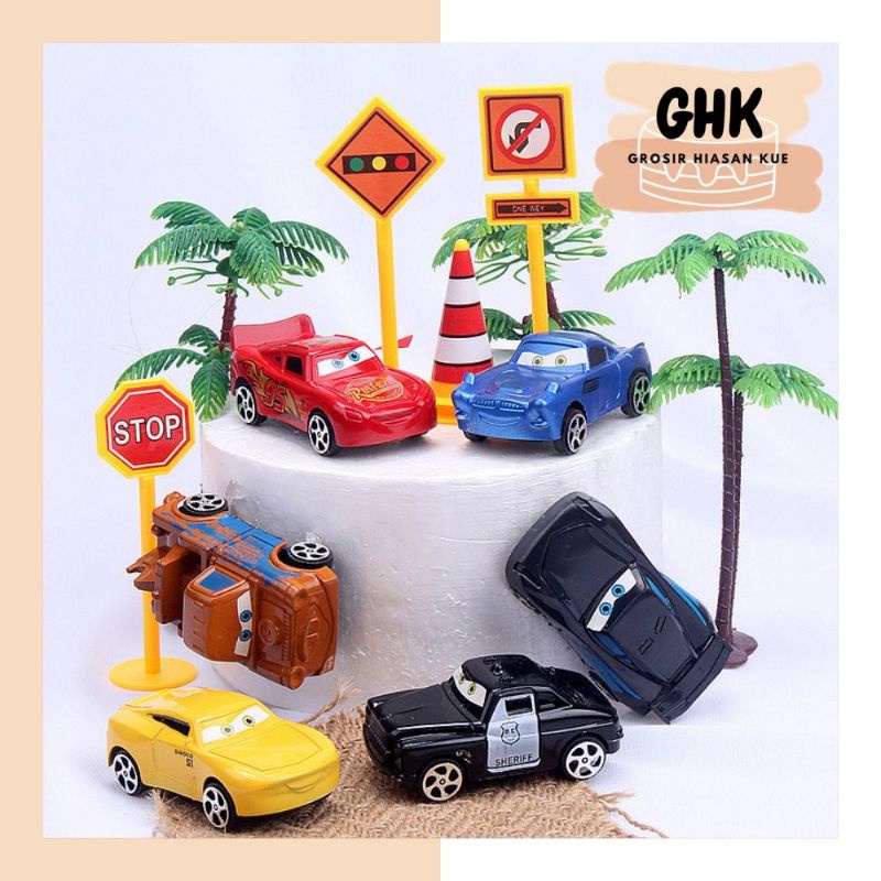 Jual Cake Topper Hiasan Kue Cars McQueen Mainan Bentuk Kendaraan Mobil ...