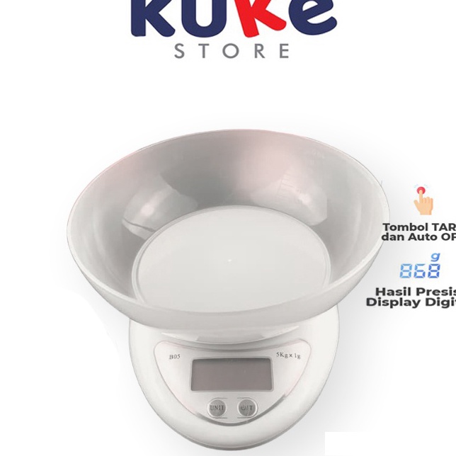 Jual [KODE PS809] [KUKE] TIMBANGAN DAPUR DIGITAL MANGKOK/Timbangan Kue Digital Electronic 5 kg ...