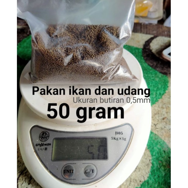 Jual pakan ikan hias air tawar, ukuran 0,5mm, kemasan 50gram | Shopee ...