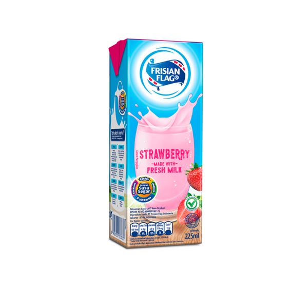 Jual FRISIAN FLAG UHT STRAWBERRY 225 ML - SUSU | Shopee Indonesia