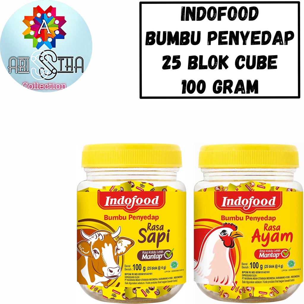 Jual Indofood Bumbu Kaldu Blok Penyedap Rasa Cube Kemasan Botol Plastik ...