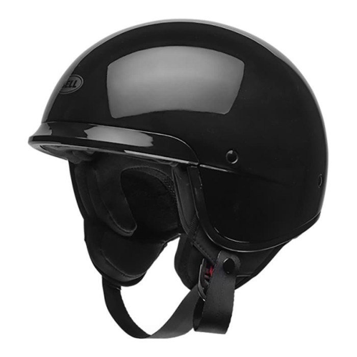 Jual Bell Scout Air Gloss Black Helm Retro Helm Classic Helm Half Face ...