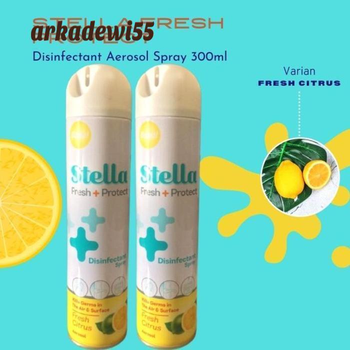 Jual STELLA Aerosol Fresh Protect Disinfectant Spray 300ml | Shopee ...