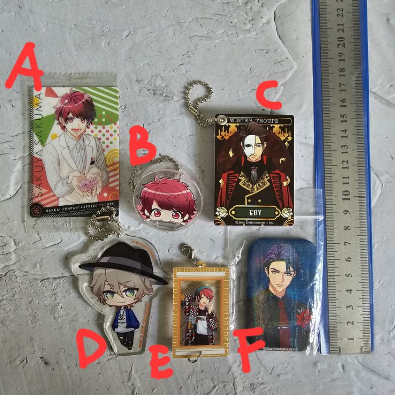 Jual official merch a3! card acrylic keychain juza sakuya guy kazunari ...