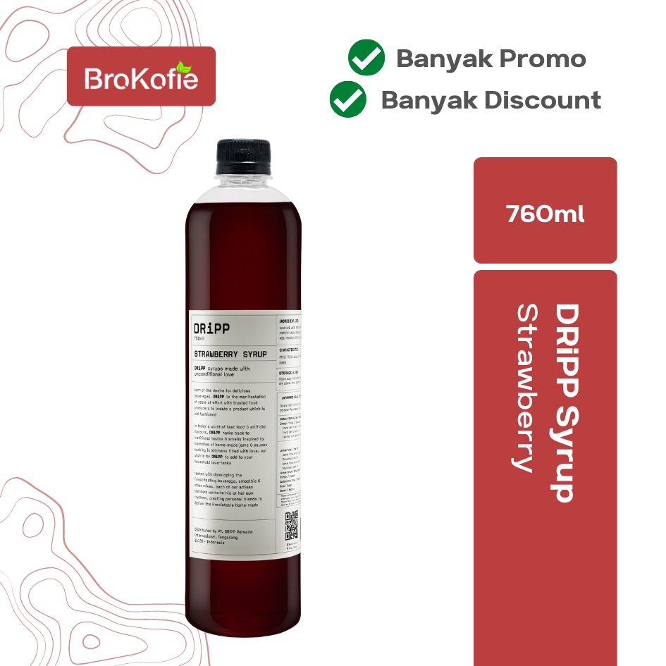 Jual Dripp Syrup Strawberry 760ml Drip Sirup Rasa Stroberi | Shopee ...