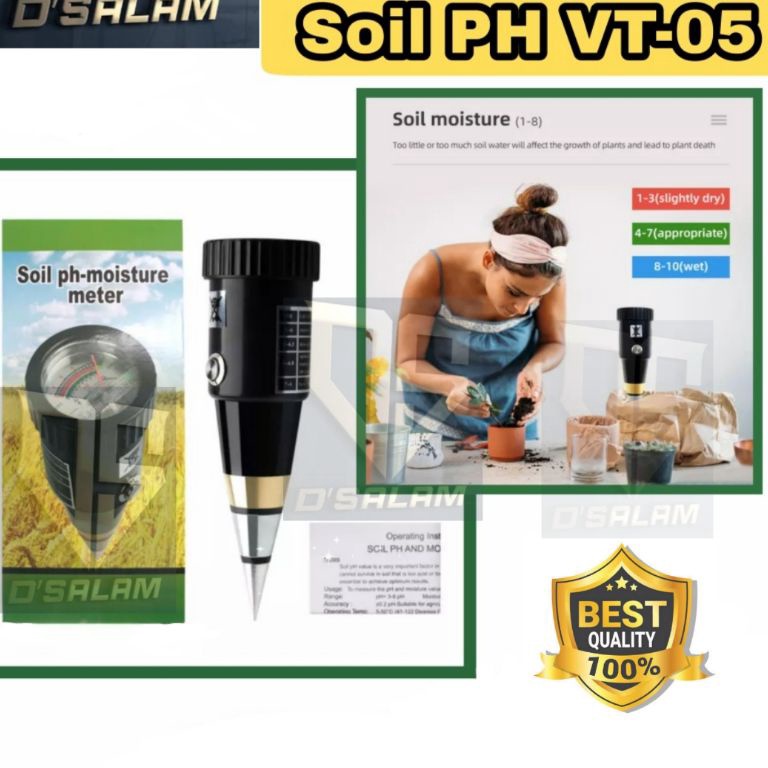 Jual MALL Ph Tanah - Soil ph VT 05 - Soil moisture ? | Shopee Indonesia
