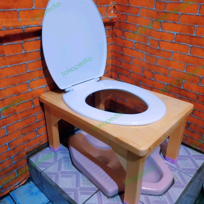 Jual CLOSET DUDUK KAYU TOILET DUDUK KAYU PORTABLE TINGGI 35cm | Shopee ...