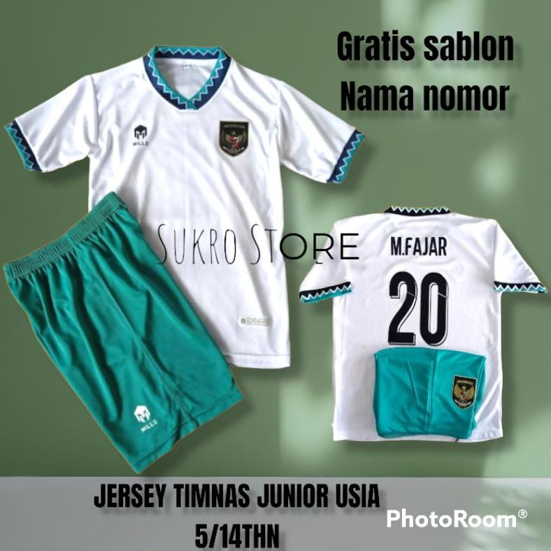 Jual RIA115 Jersey anak timnas Indonesia junior usia 5 hingga 14thn ...