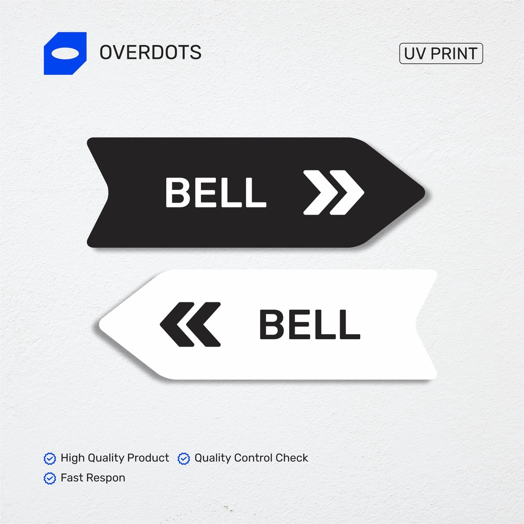 Jual Bell Panah | Papan Sign Board Akrilik Timbul | Sign Label Akrilik ...