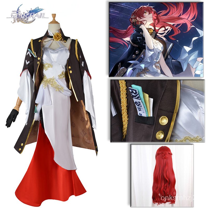 Jual Himeko Cosplay Game Honkai Star Rail Cosplay Costume Sexy Red ...