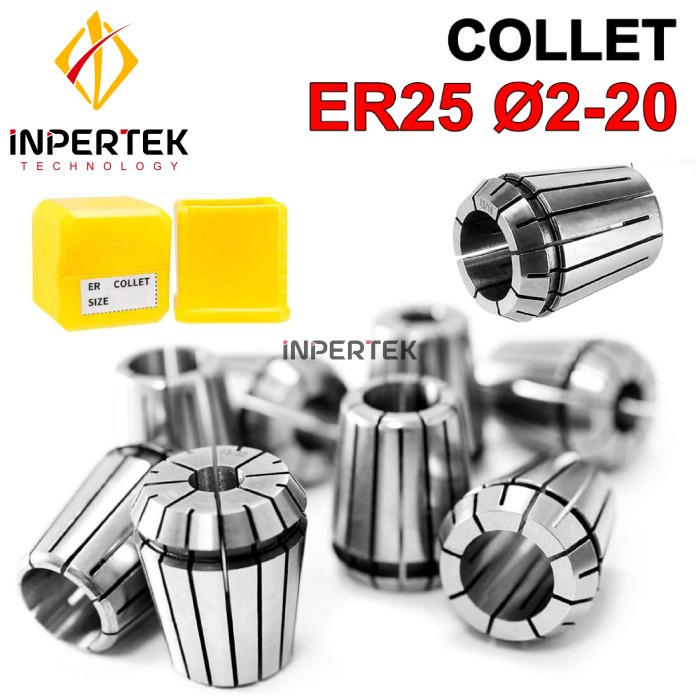 Jual Collet ER 25 Arbor Chuck ER25 Milling Colet Adapter Penjepit Endmill CNC | Shopee Indonesia