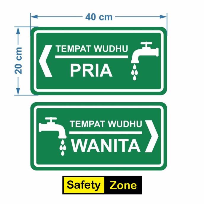 Jual Produk Baru Rambu Sign Arah Tempat Wudhu Pria / Wanita 40Cm X 20Cm ...