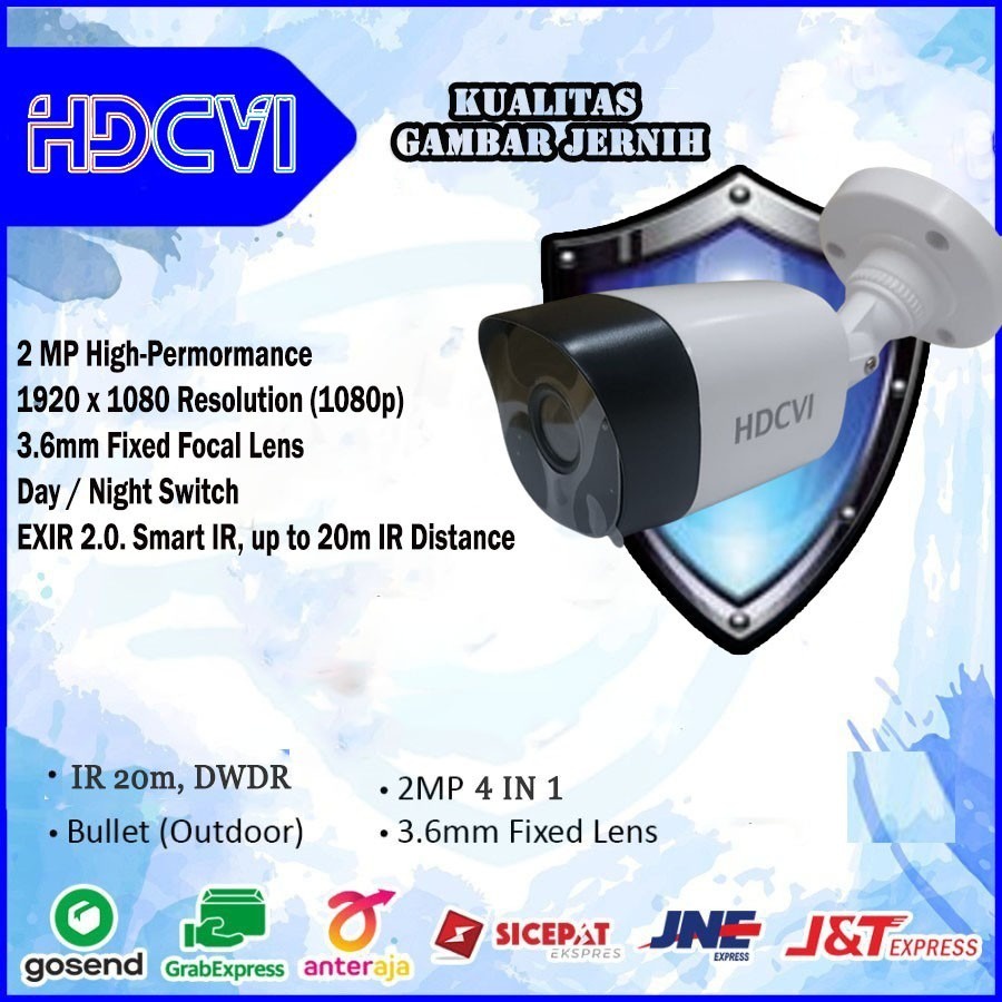 Jual CCTV CAMERA OUTDOOR HDCVI HD-2033 2MP 4 IN 1 | Shopee Indonesia