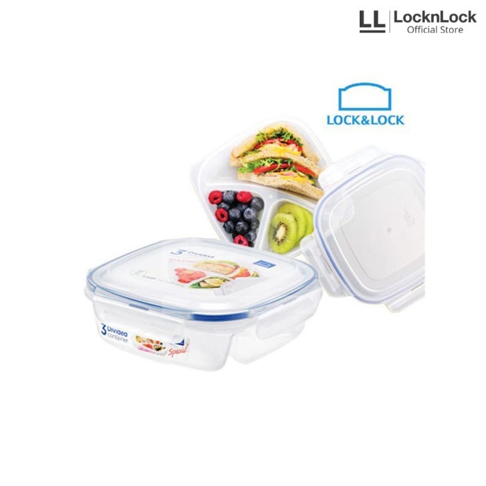 Jual Yy0398 Locknlock Food Container 750Ml With Divider | Shopee Indonesia
