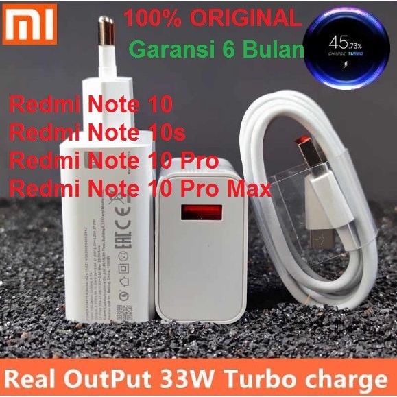 Jual Charger Turbo 33W Xiaomi Redmi Note 10 Pro Max Redmi Note 10S ...